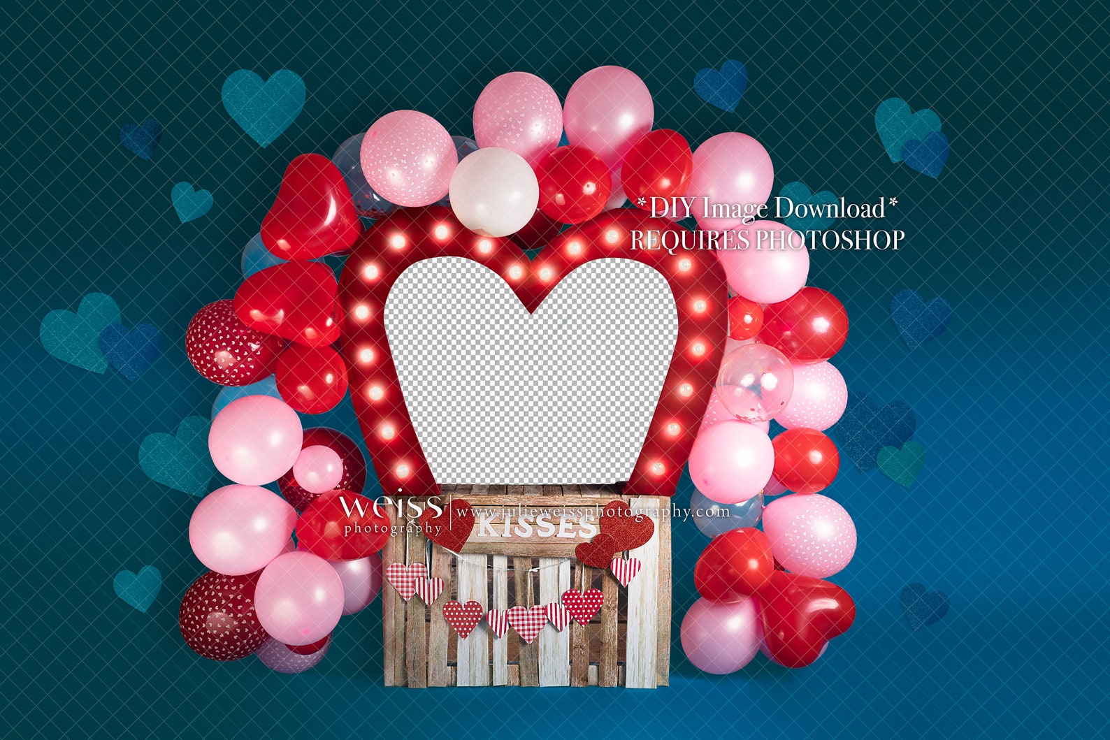 Kissing Booth Digital Backdrop / Background Valentine's | Etsy