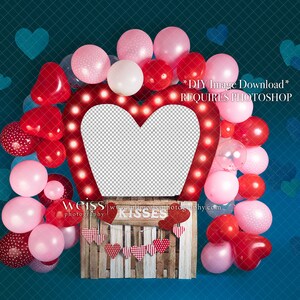Kissing Booth Digital Backdrop / Background Valentine's Day - Etsy
