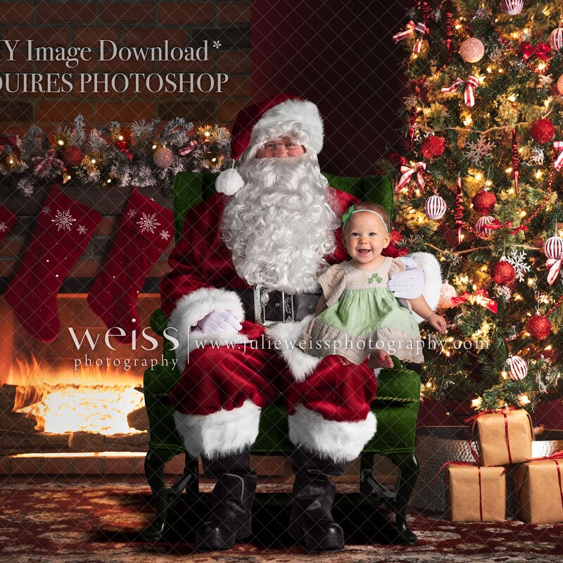 Santa Backdrop - Etsy