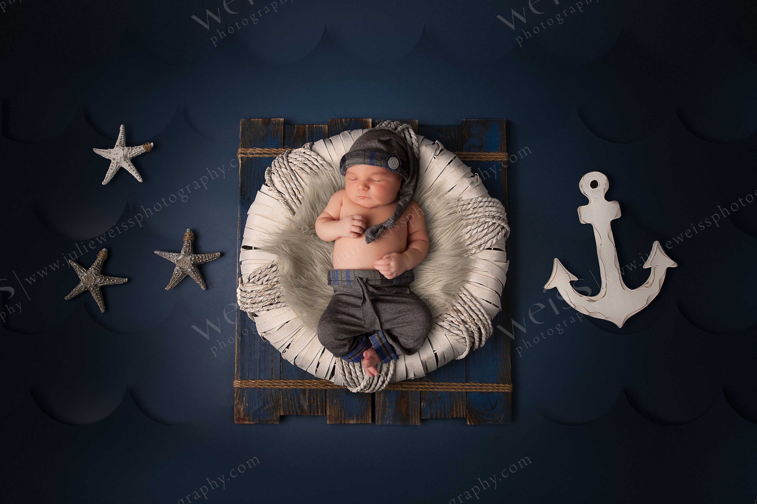 Sailor Nautical Ocean Digital Photography Newborn Baby Background ...