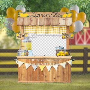 Lemonade Stand Digital Backdrop Overlay - Etsy