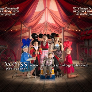 Circus Halloween Background Digital Family Backdrop Overlay - Etsy