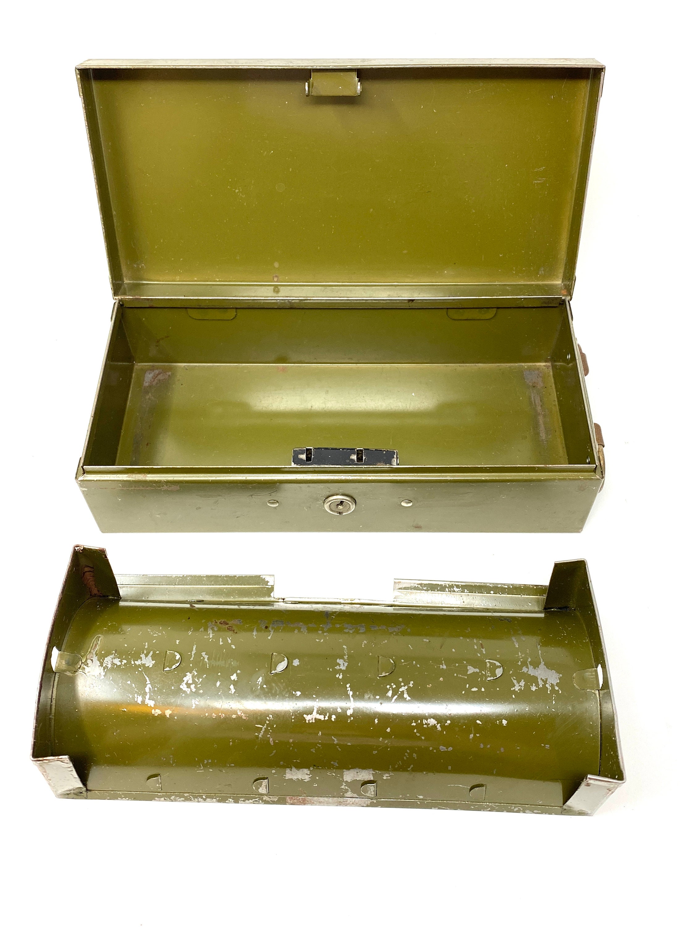 Vintage Art Steel Company Green Cashiers Cash Lock Box | Etsy