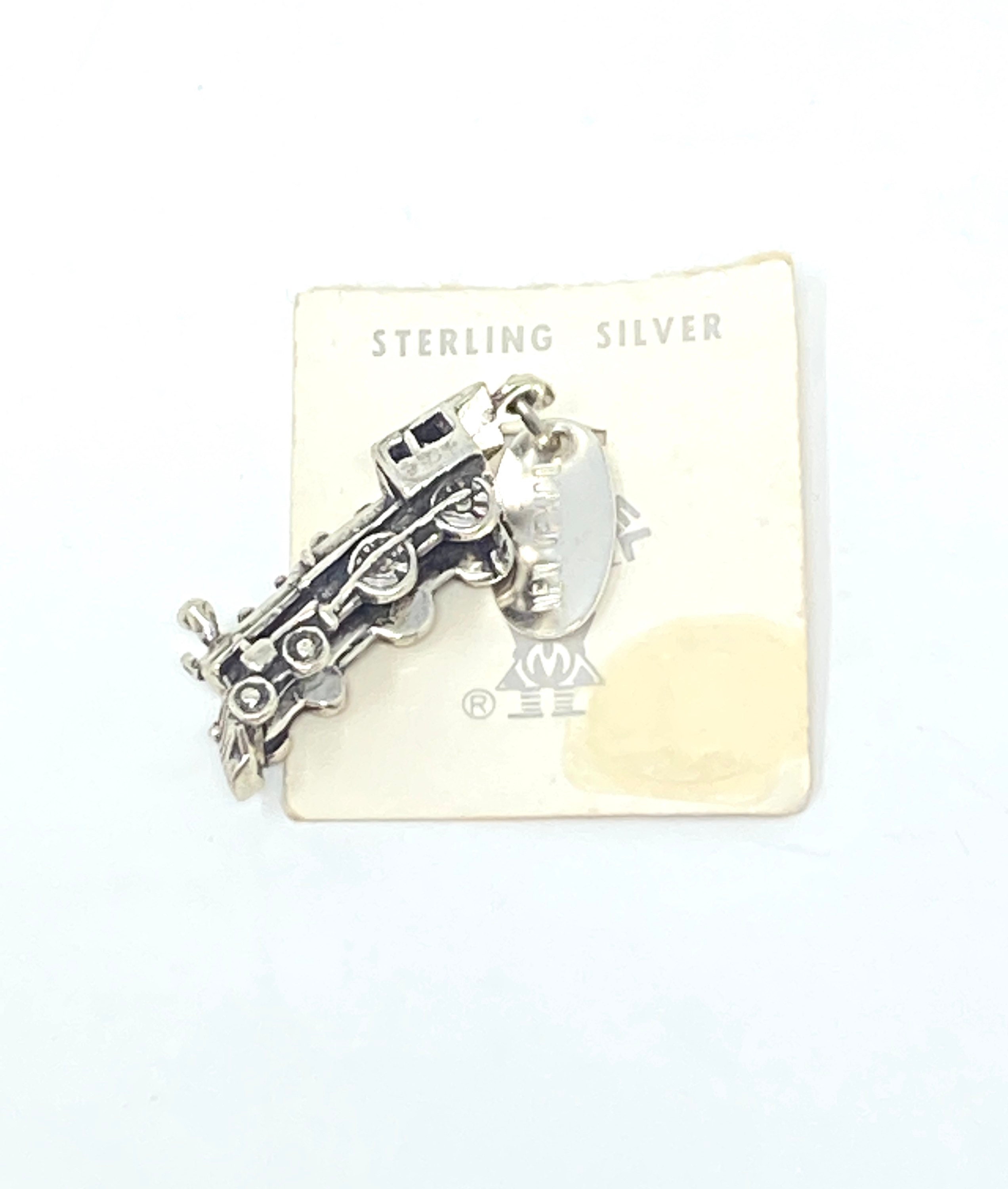 Vintage Sterling Silver Train Locomotive 3D Charm With New | Etsy