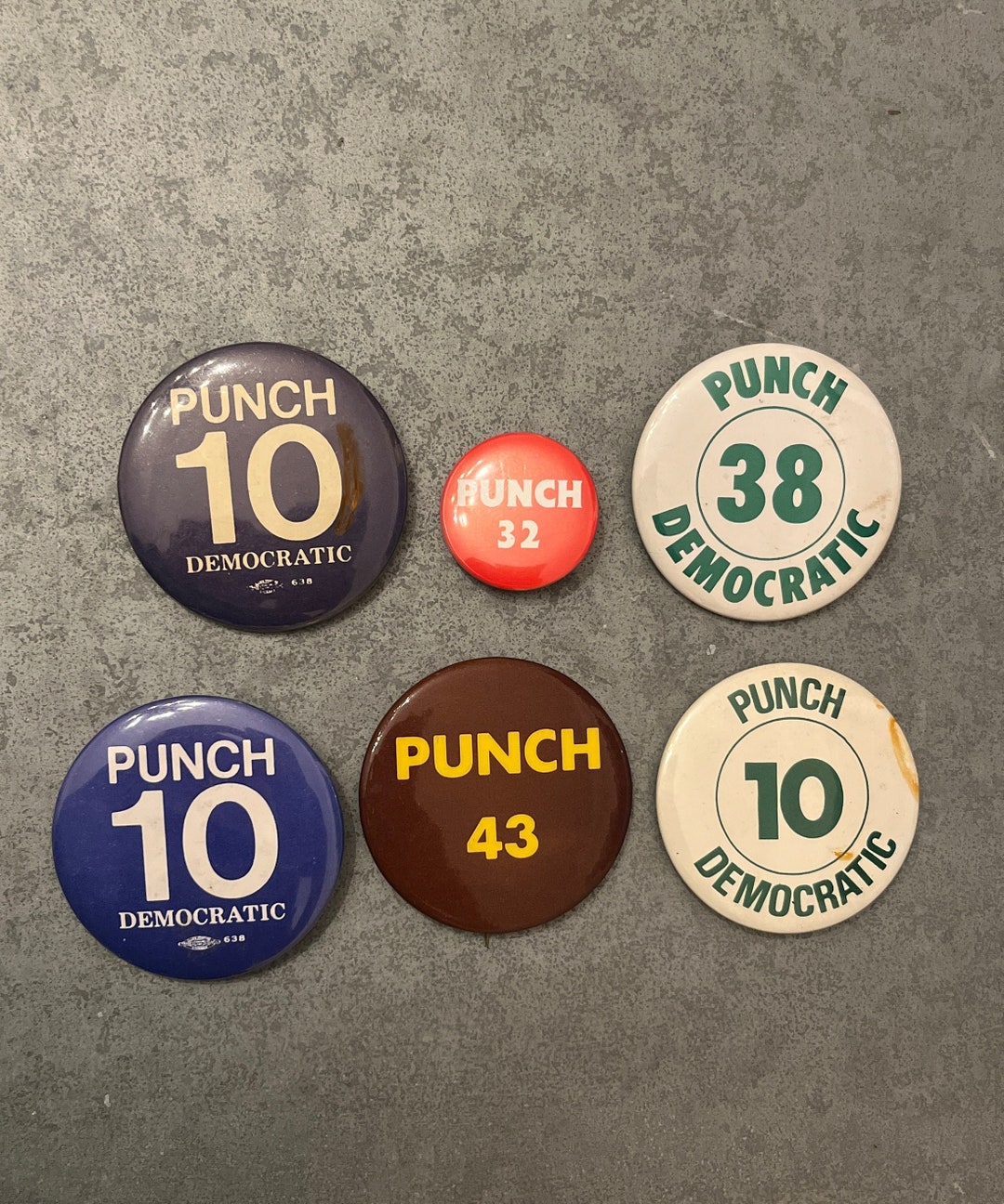 Lot of 8 Vintage PUNCH DEMOCRATIC Chicago-area Political Buttons - Etsy