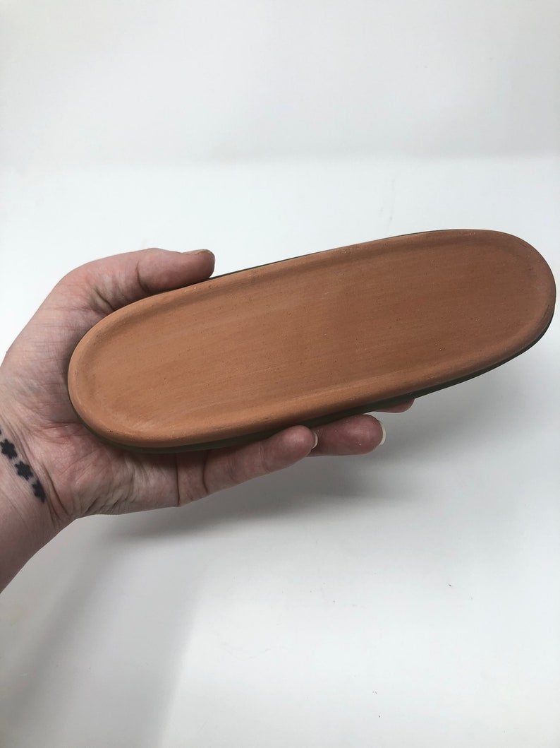 Vintage Terra Cotta Incense Burner Vase and Oval Tray Base - Etsy