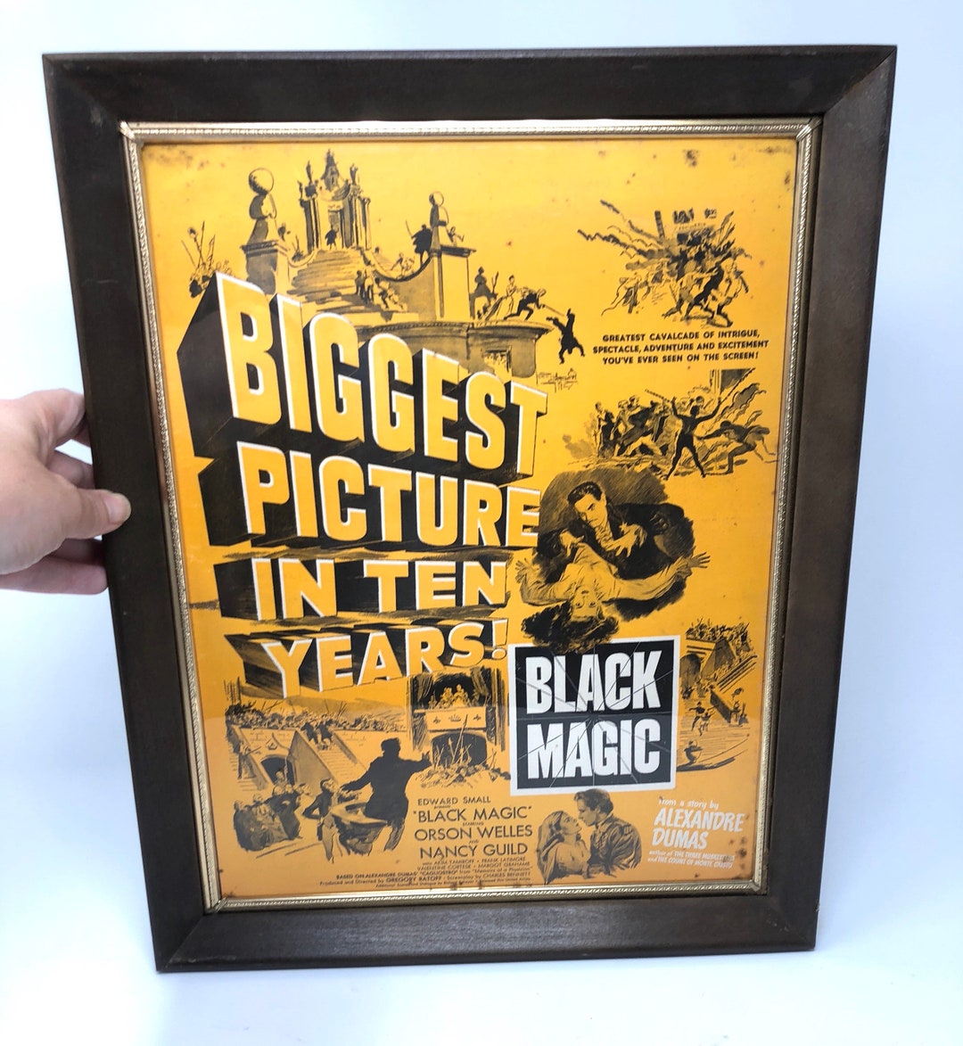 Vintage Framed Black Magic Movie Poster Print From Magazine 15.5x12.5 ...