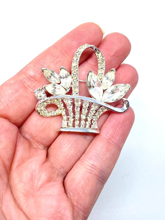 Vintage silver metal crystal - Gem