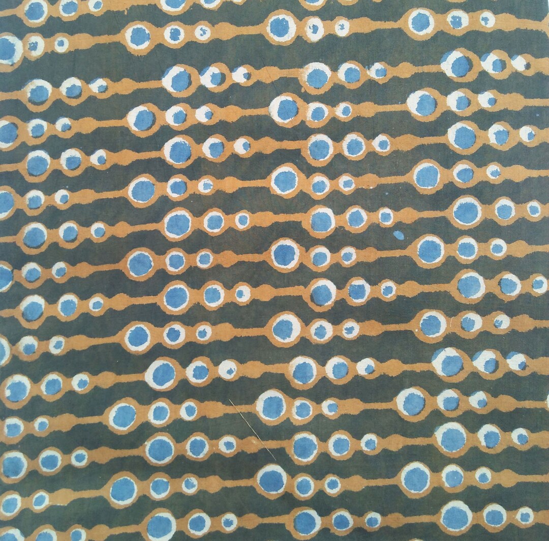 Dark Green Polka Dot Block Print Cotton Fabric - 5 Yard - Etsy