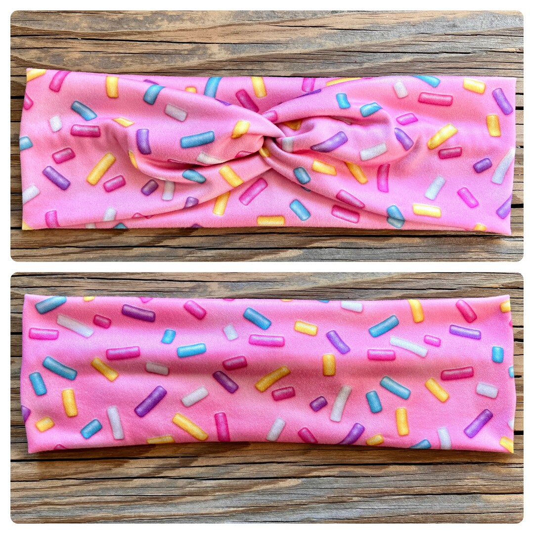 Pink Sprinkle Headband - Hot Pink - Donut - Frosting - Rainbow ...