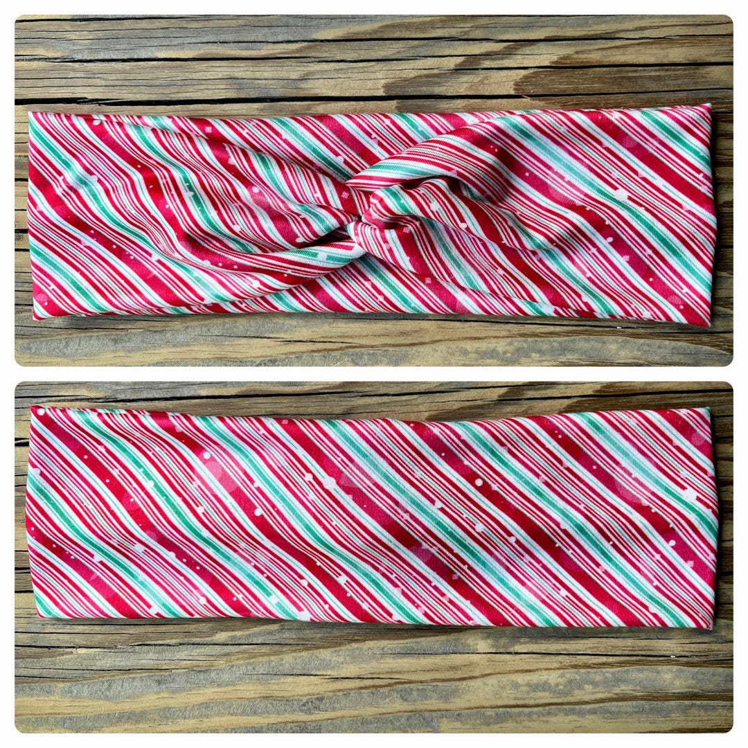 Candy Cane Headband - Christmas Headband - Candy Cane Stripes - Winter ...