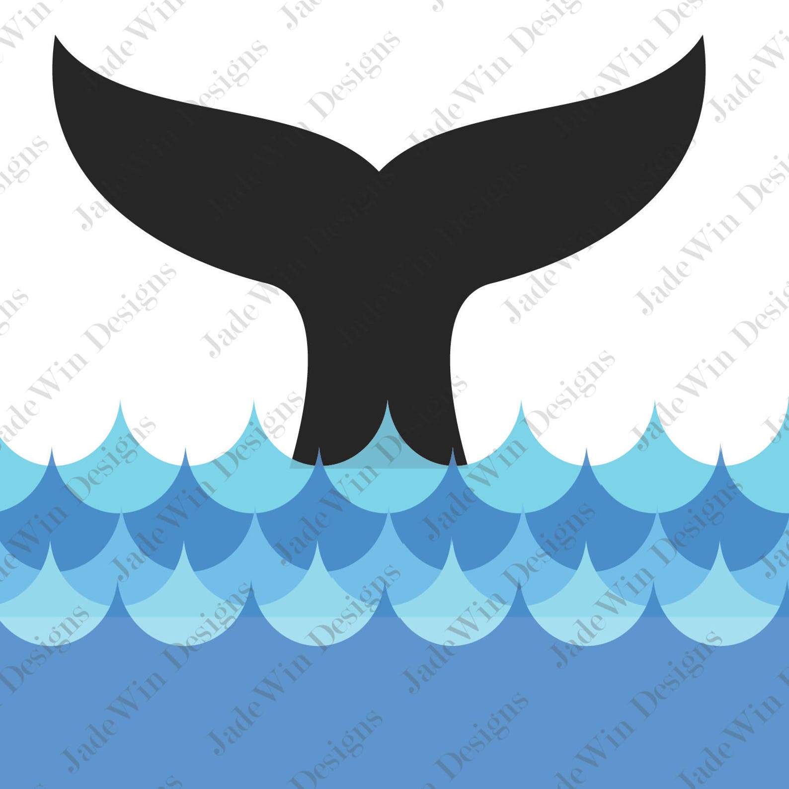 Whale Tale Compilation Clipart Whale Tale in Water SVG DXF PNG Files ...