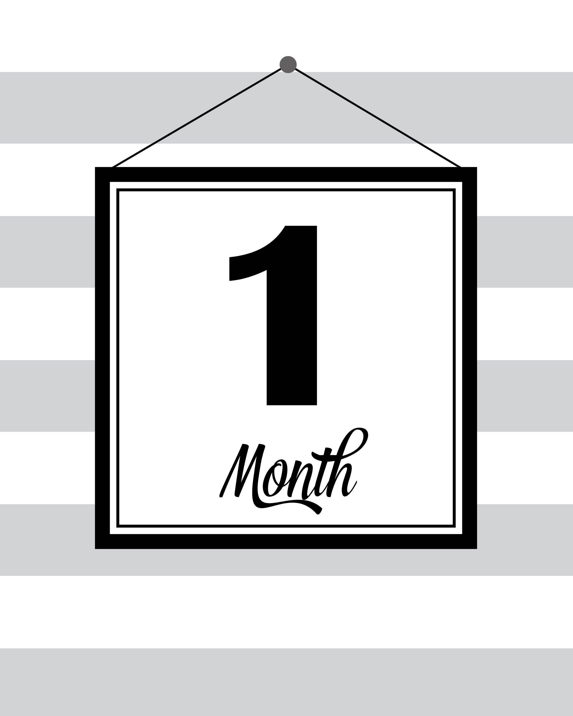 Baby Monthly Milestone Display 5x7 Green Blue Purple - Etsy