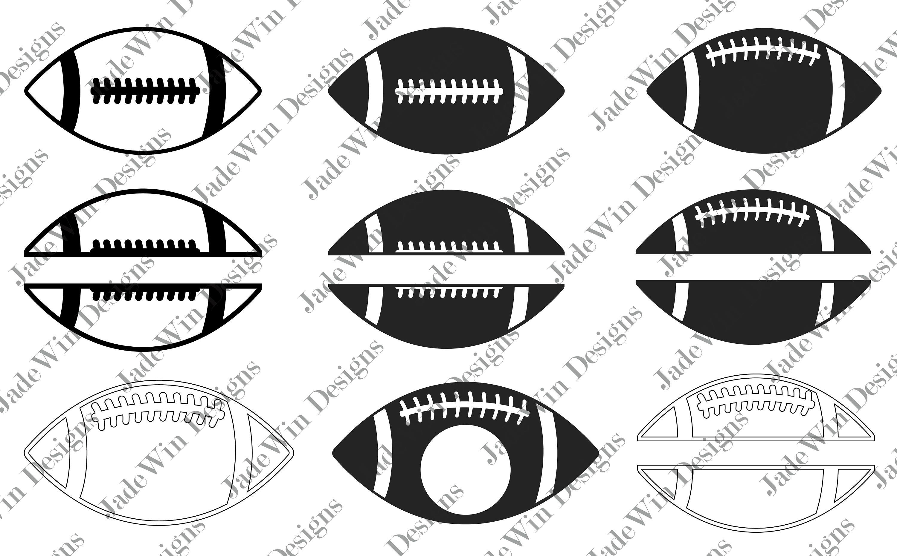Football Compilation Clipart Football Monogram Frames Transparent ...