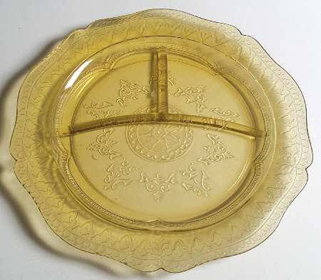 Vintage Depression Glass Patrician Amber by Federal Glass "spoke" Grill ...