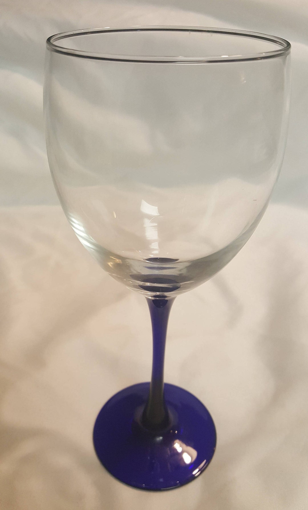 Vintage Cobalt Blue Stemware - Etsy