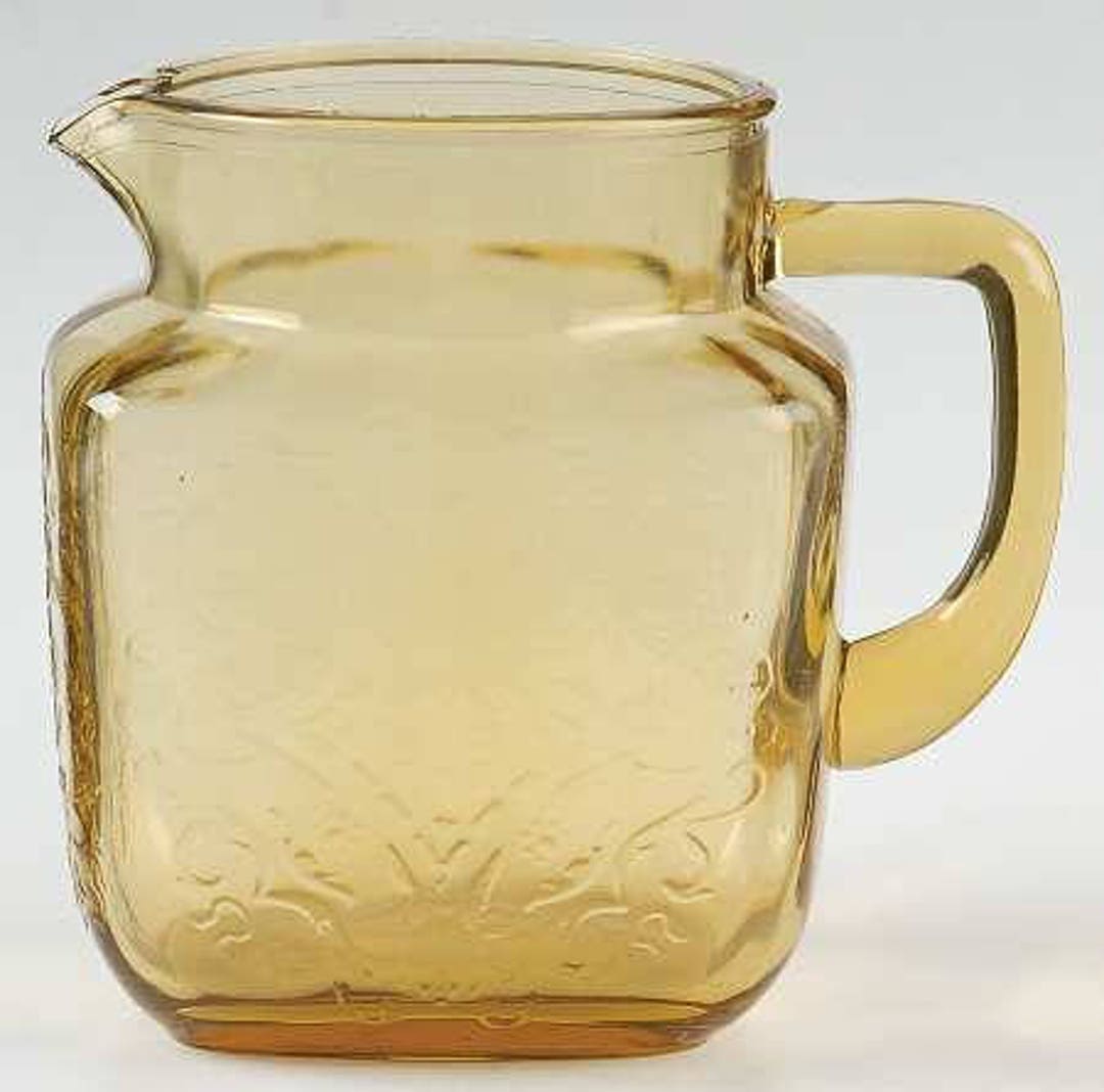 Vintage Depression Glass "madrid Amber" by Federal Glass 36 Oz Pitcher ...