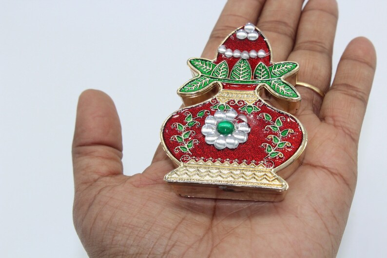 Kalash Haldi Kumkum Dan box / Pooja Return Gifts - Etsy