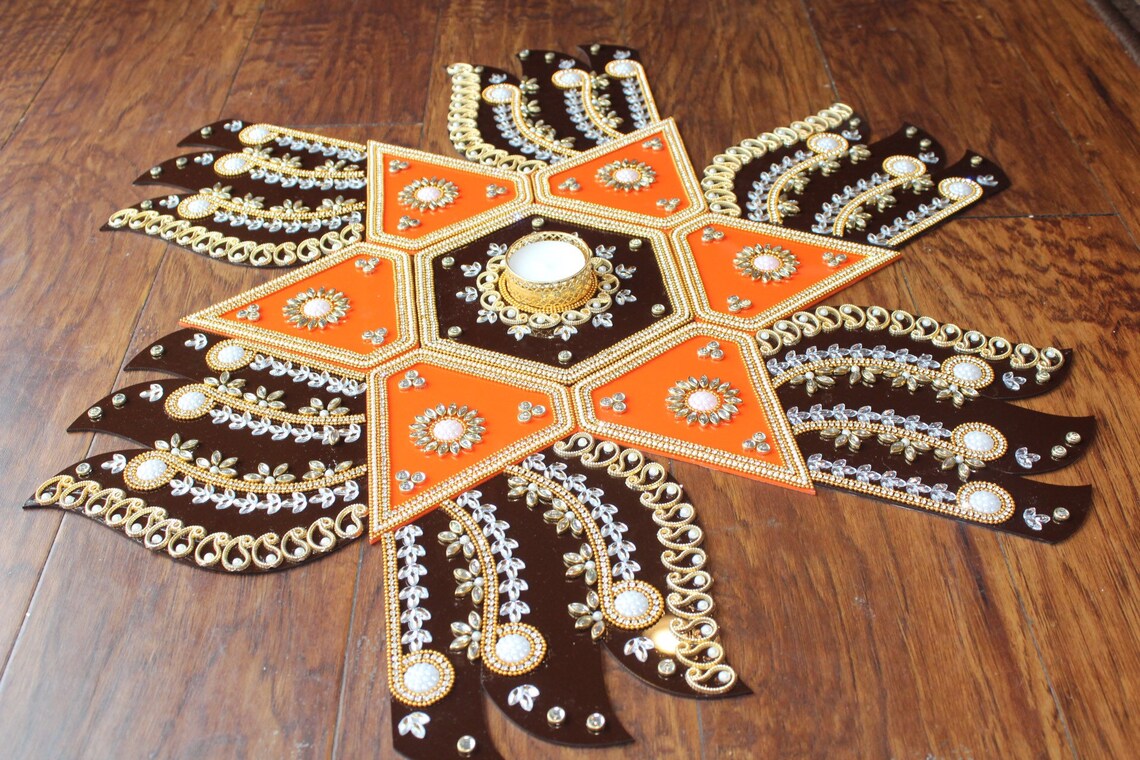 Handmade Acrylic Rangoli, Indian Diwali Decor, 21-inch - Etsy