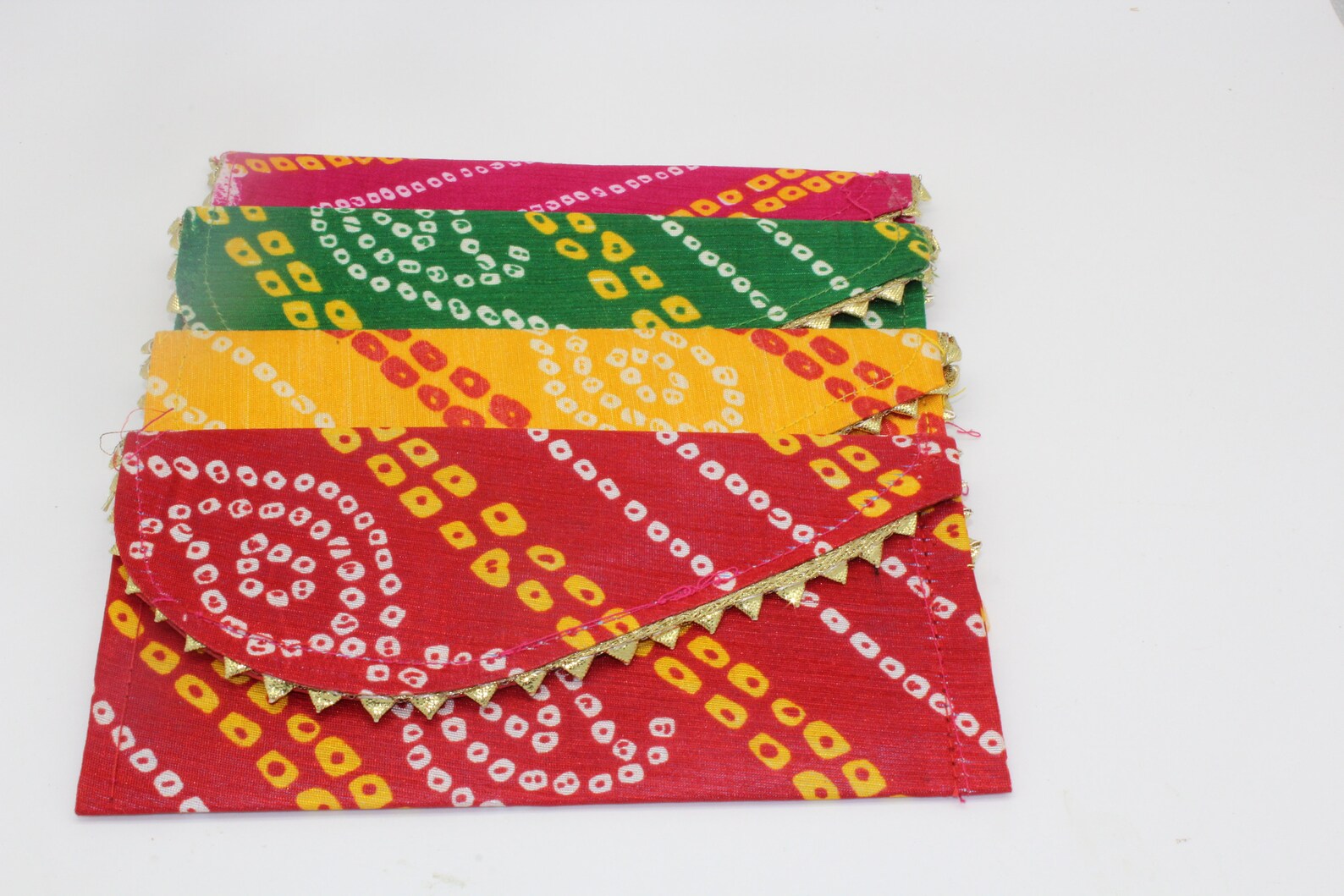 Fabric Money Envelopes for Cash Decorative Bandhani Shagun Lifafa ...