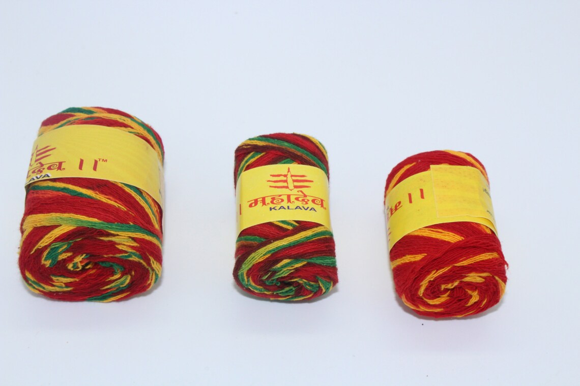 Red Thread / Red and Green /good Luck Dhaga Wedding Kalawa Sacred Hindu ...