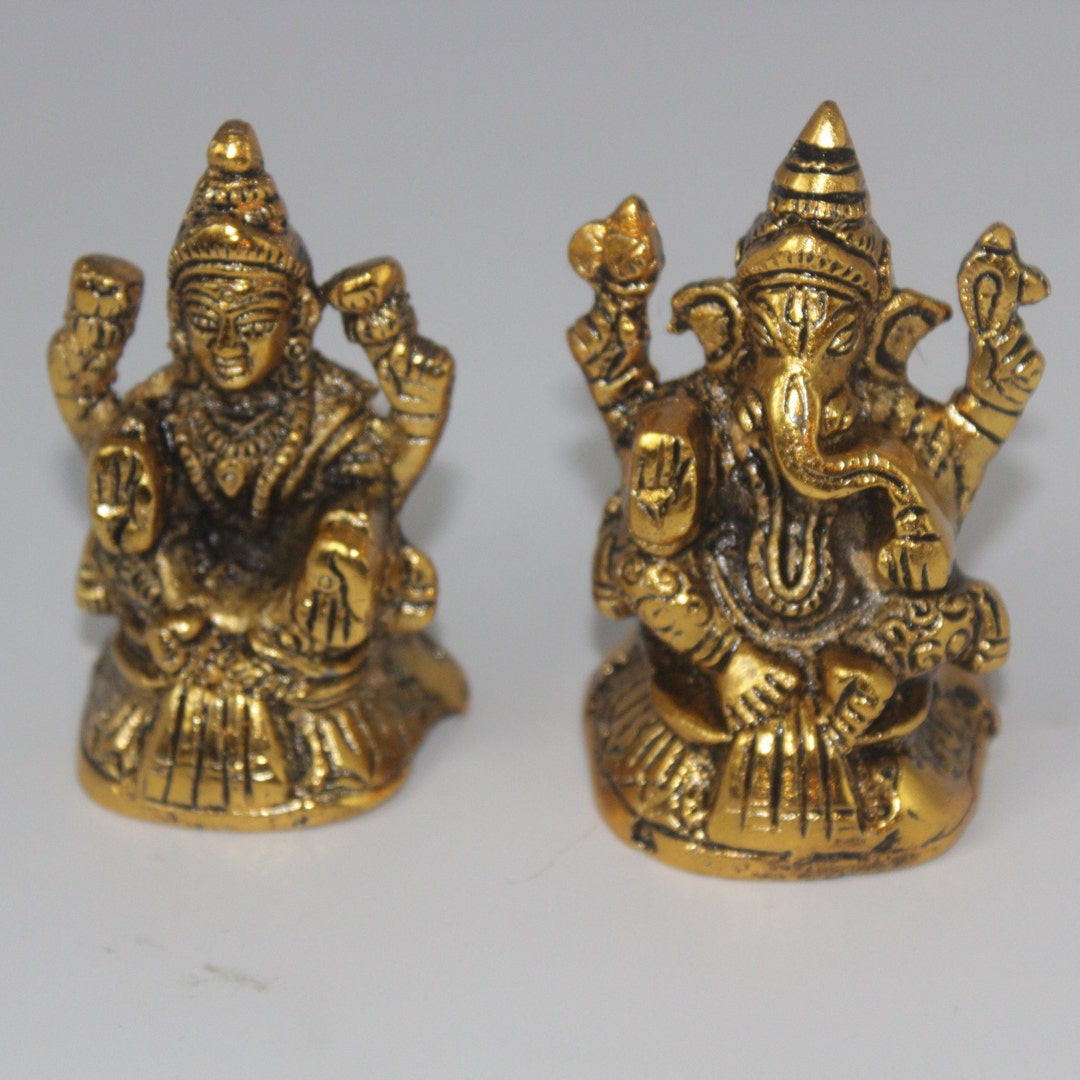 Ganesha and Lakshmi Idols, Metal God Idols for Indian Weddings ...