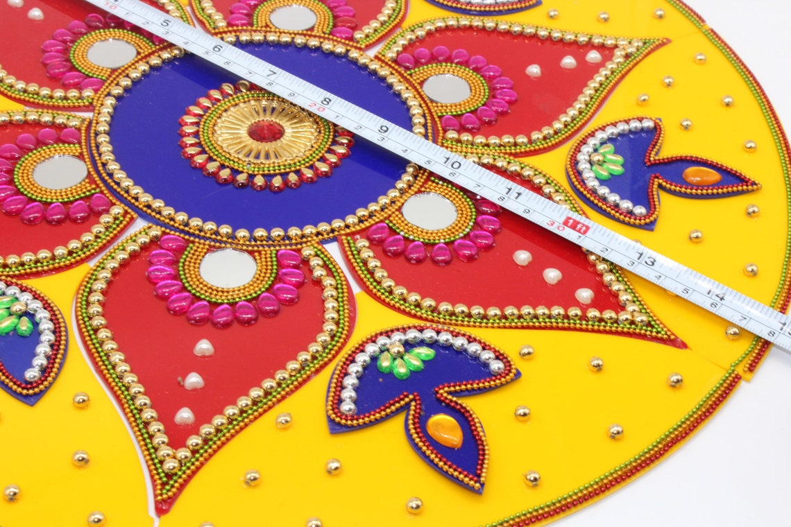 Acrylic Rangoli/ Home Decor/diwali /floor Decorations/ Modak Rangoli ...