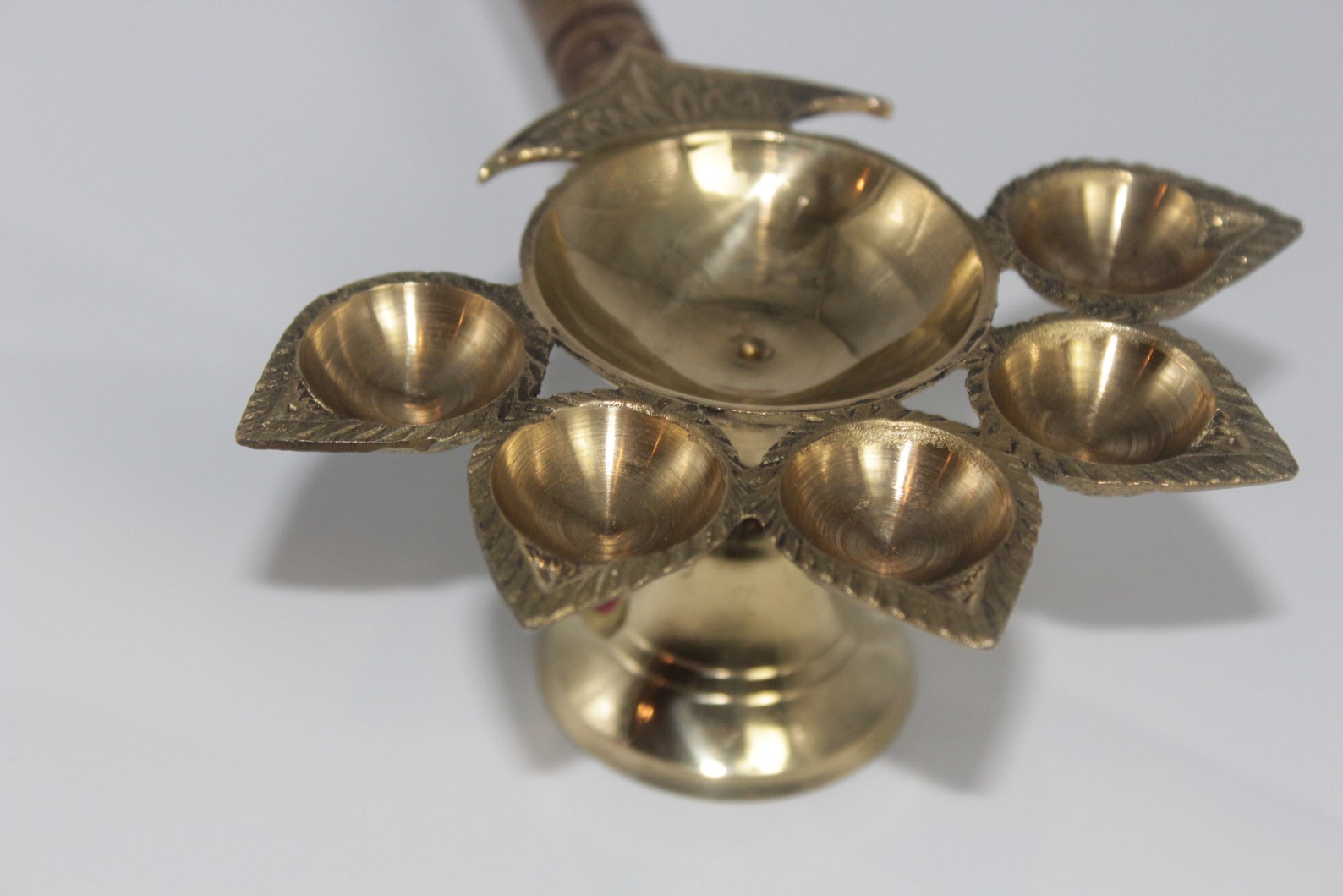 Metal Aarti Diya Pooja Oil Lamps Panchmukhi Aarti Diya With - Etsy