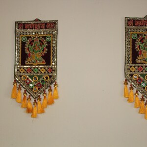 Subh Labh Toran, Backdrop for Wall, Diwali Decoration, Indian Festival ...