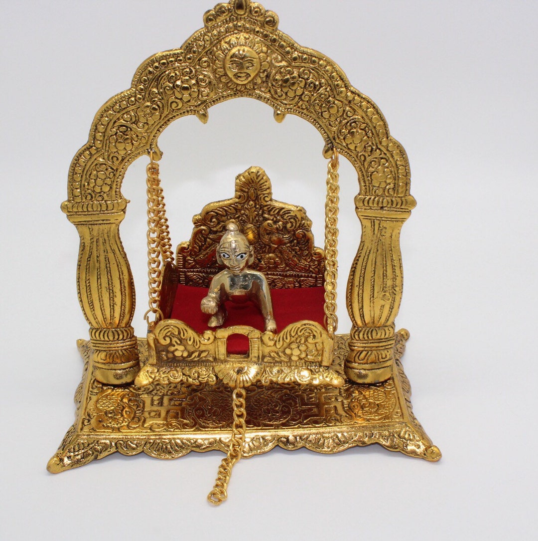 Jhula for Krishna Balgopal Jhula for Laddu Gopal , Metal Swing for ...