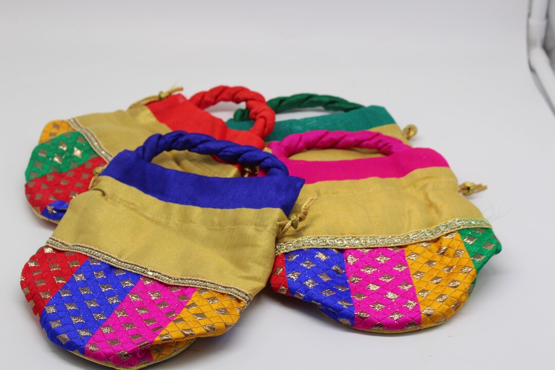 Small Postal Bag, Pouches for Gifts, Indian Potli Bag, | Small Diwali ...