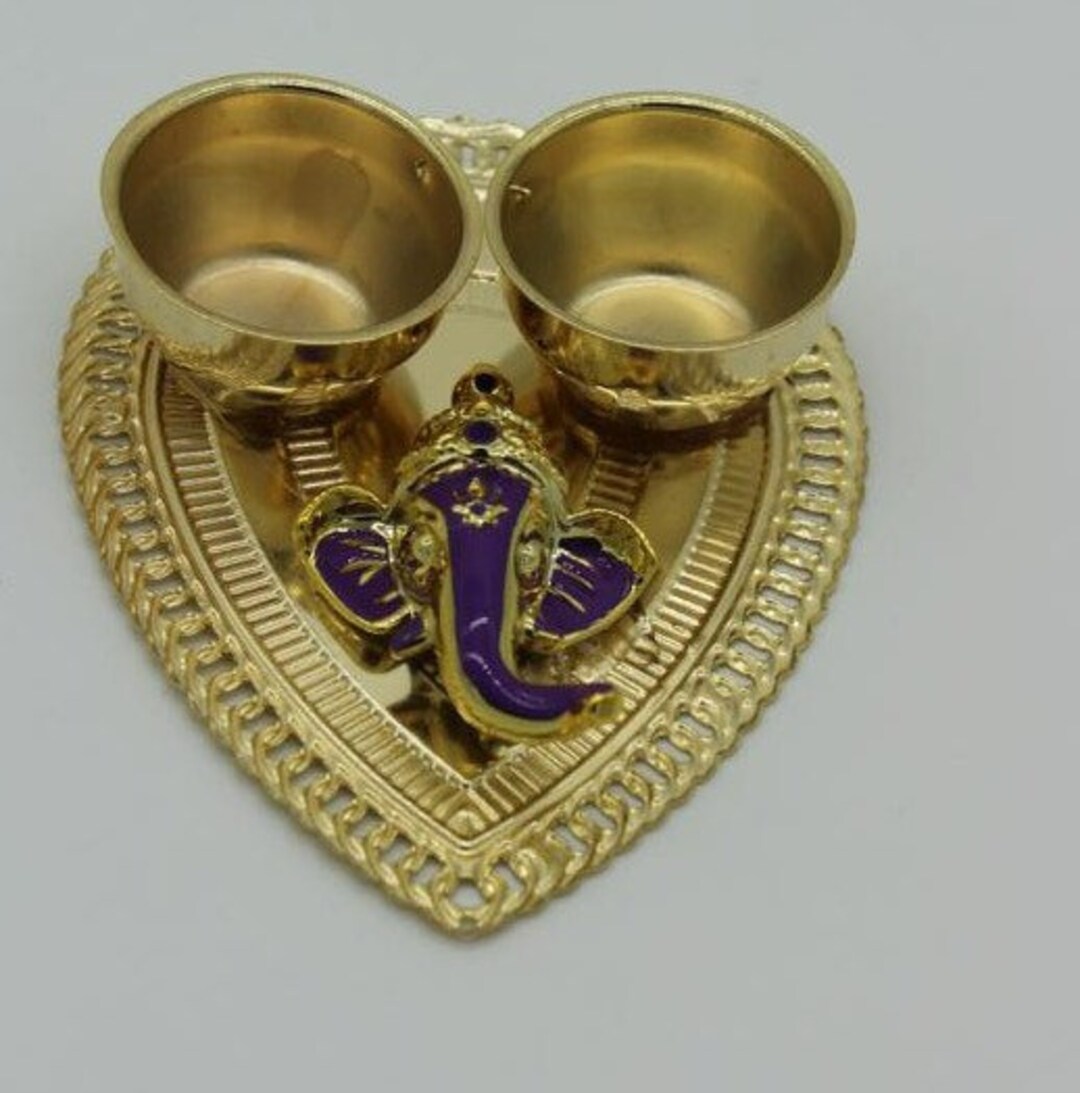 Small Haladi Kumkum Holder , Ganesha Holder , Indian Return Gift ...