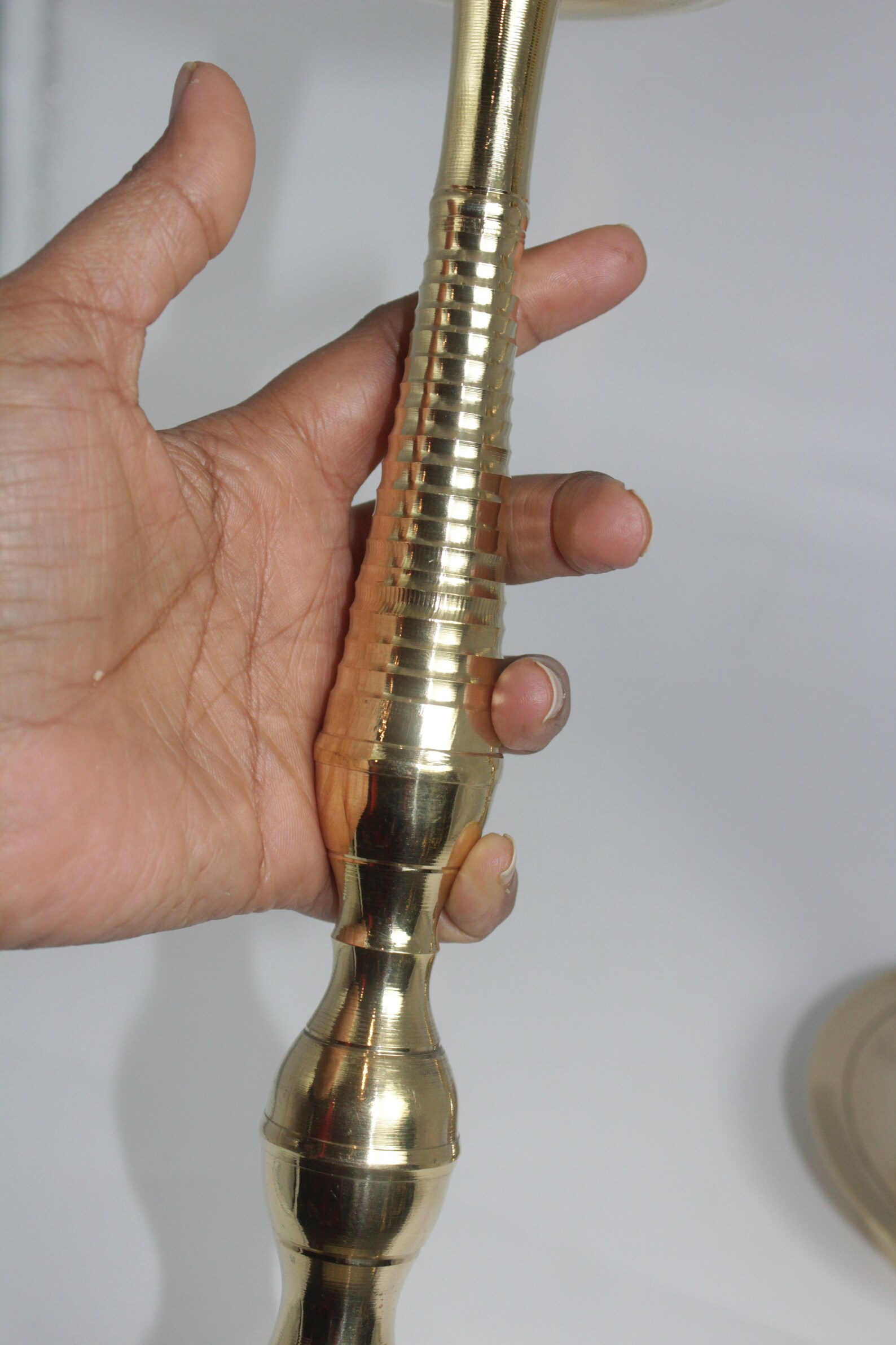 Standing Brass Metal Kerala Samai Diwali Deepak for Puja Traditional ...