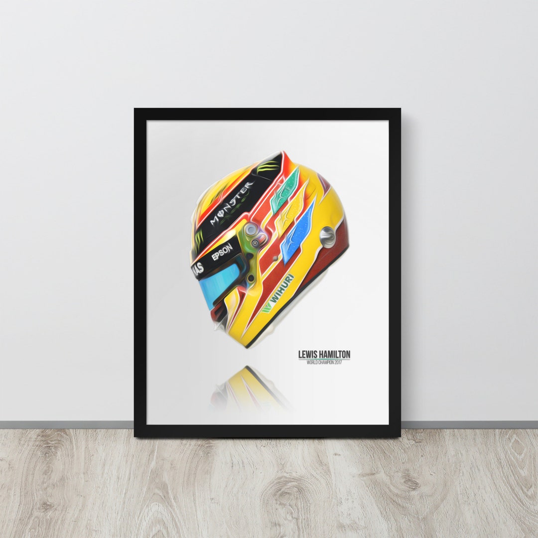 Lewis Hamilton | Helmet | 2017 | Mercedes | Illustration | Wall Art ...