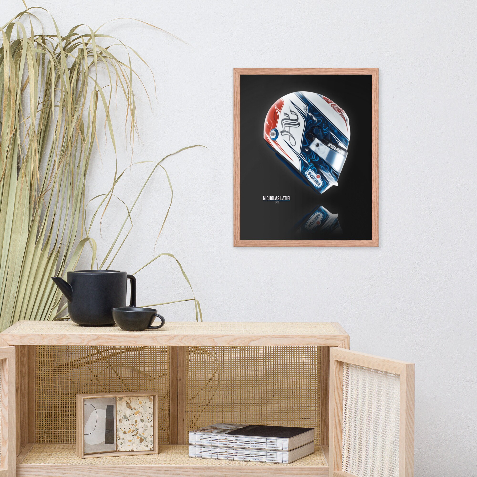 Nicholas Latifi Helmet 2022 Williams Illustration Wall Art Print Poster ...