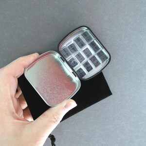 EMPTY 12 Rectangular Clear Mini 0.5ml Watercolor Pans in Bijou Micro ...
