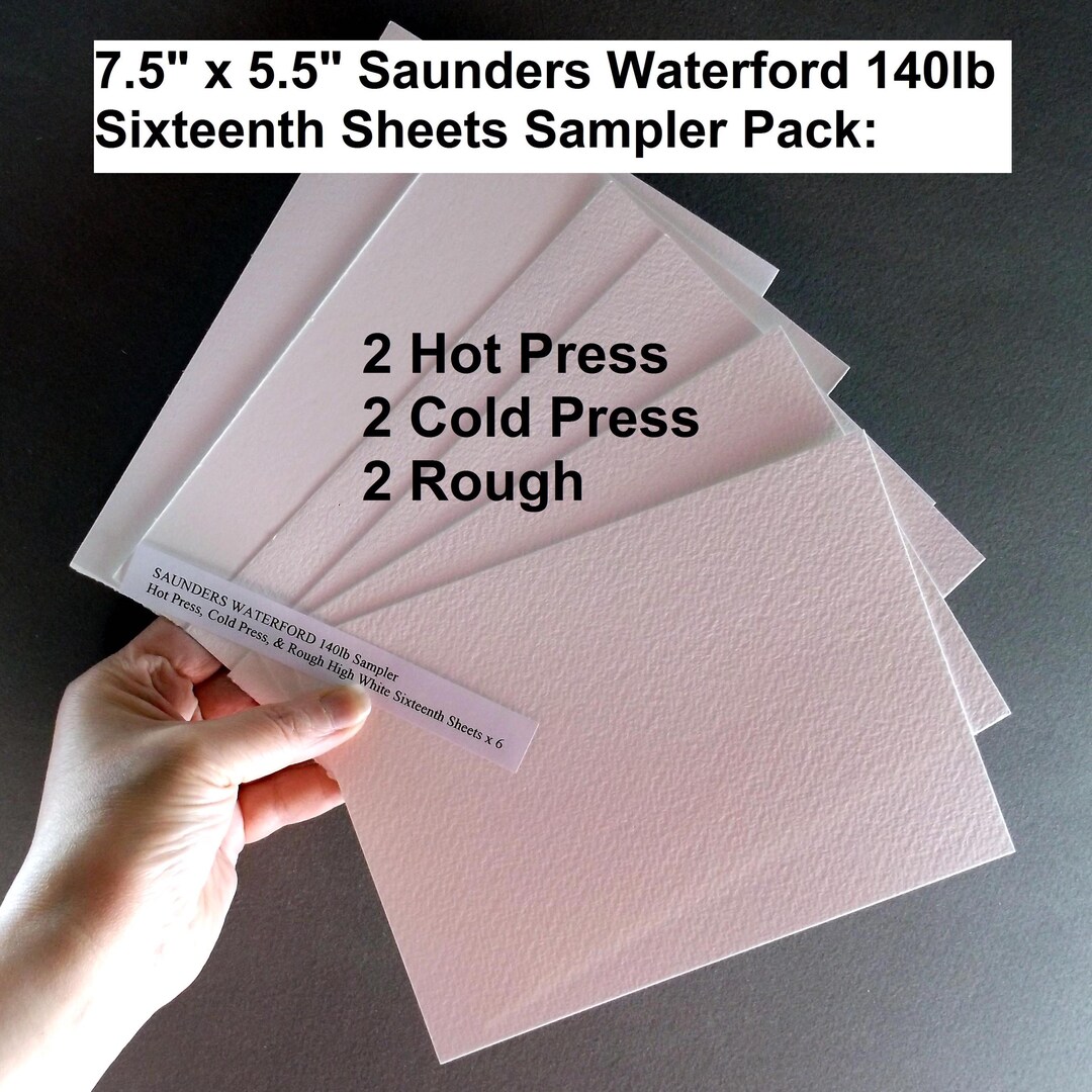 SAUNDERS WATERFORD 6 7.5" X 5.5" 140lb Hot Press Cold Press Rough ...