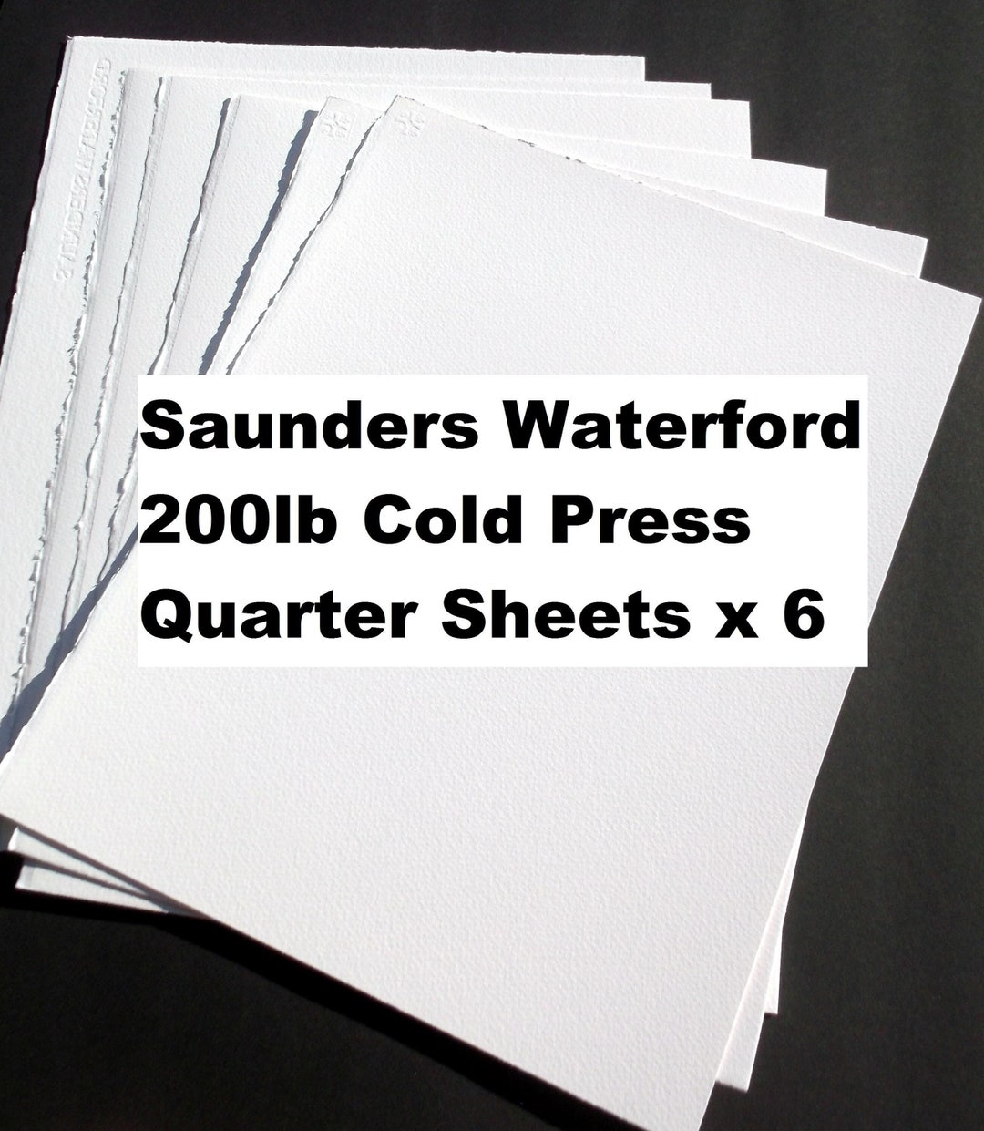 SAUNDERS WATERFORD 6 Cold Press 200lb Quarter Sheets Cotton Watercolor ...