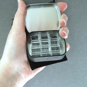 EMPTY 12 Rectangular Clear Mini 0.5ml Watercolor Pans in Bijou Micro ...