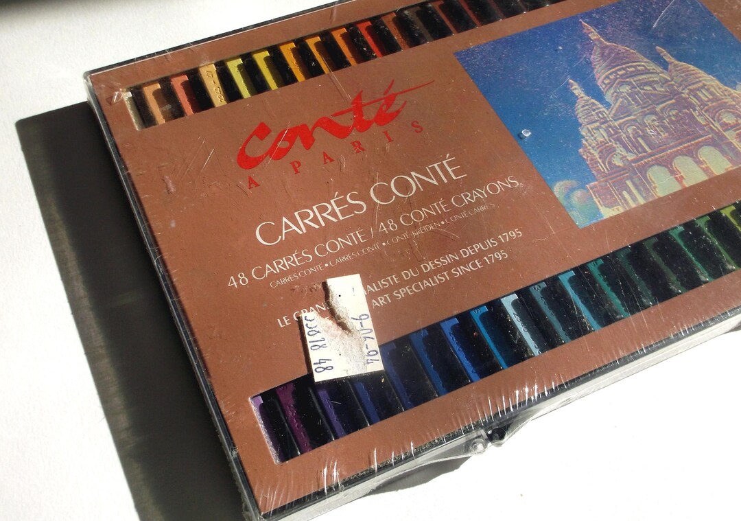 CONTE A PARIS Crayons 48 Vintage Made in France Chalk Hard Pastel ...