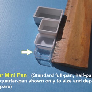 EMPTY 12 Rectangular Clear Mini 0.5ml Watercolor Pans in Bijou Micro ...
