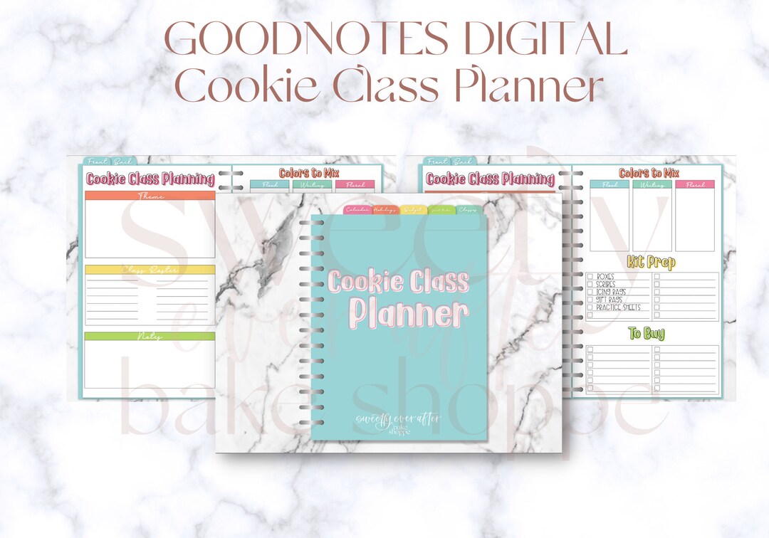Cookie Class Planner Cookier Planner Baker Planner Digital Planner - Etsy