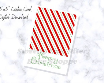 Christmas Printable Mini Cookie Card 3.5 X 5 - Etsy