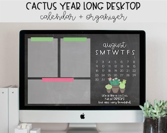 Floral Desktop Wallpaper Calendar | 2024-25 Calendar, Organizer ...