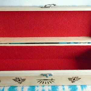 Native American Wooden Feather Box W/ Burned 4 Directions & Bison - Etsy