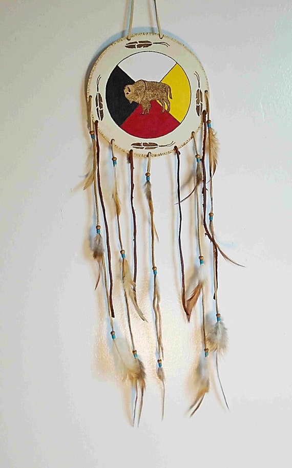 Native American Authentic Wooden Wall Hanging W/ Painted | Etsy