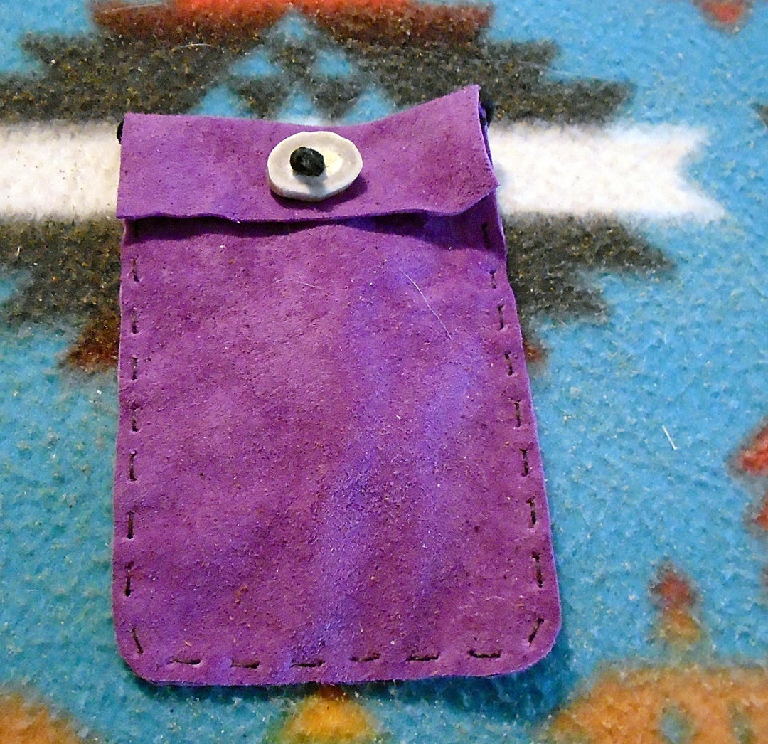Native American Purple Colored Pig Skin Leather Medicine Bag - Etsy