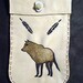 Native American Beige Colored Deerskin Leather Utility Bag W/ Burned ...