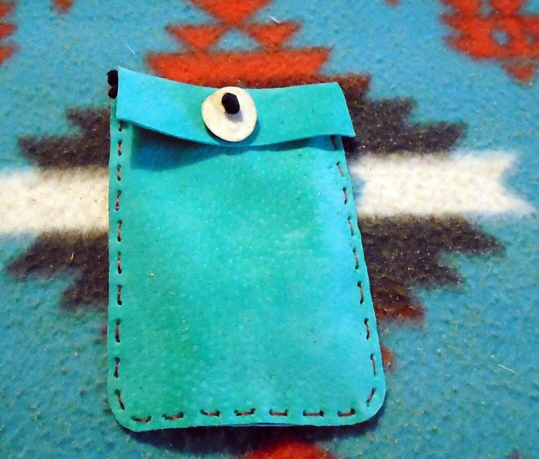 Native American Turquoise Pig Skin Leather Medicine Bag - Etsy