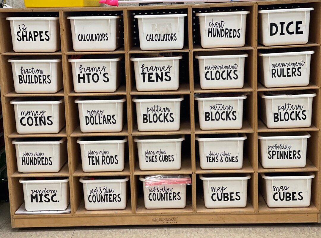 Math Manipulatives Bin Labels - Etsy